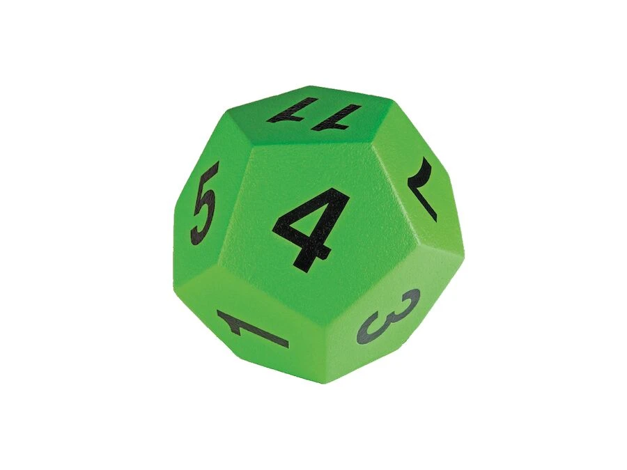 Terning i skum, 12 sidet med tal | tress.dk