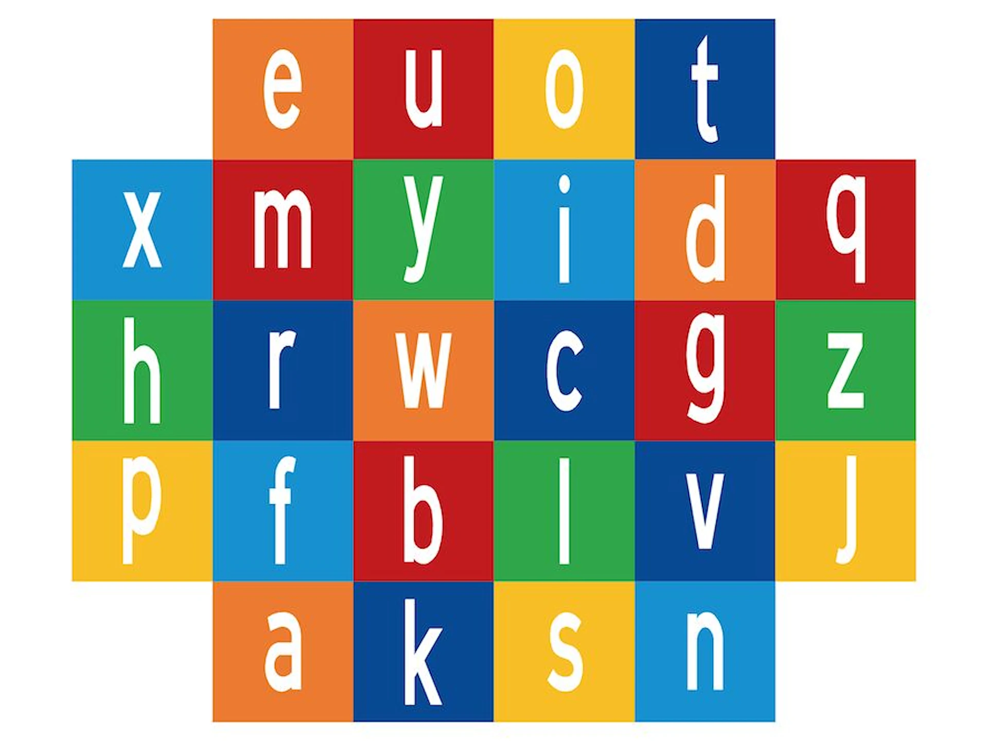 Alfabetet Gemener Asfaltsmålning | Tress Utemiljö