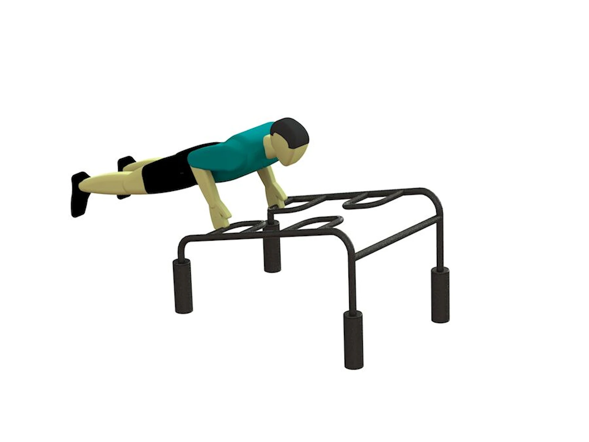 Ninja Push-up Station Hinder | Tress Utemiljö