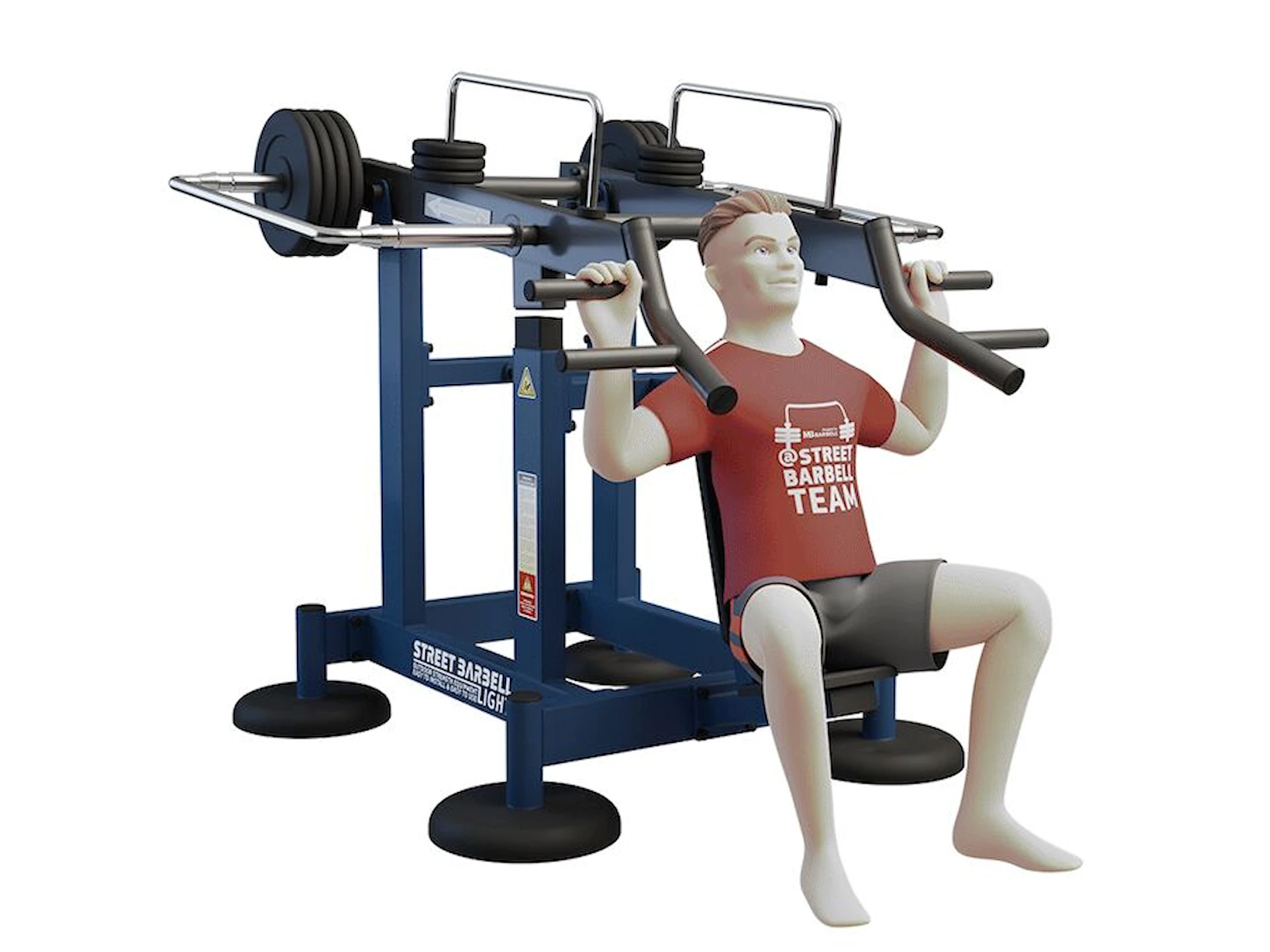 Street Barbell Light Axelpress Sittande | Tress Utemiljö