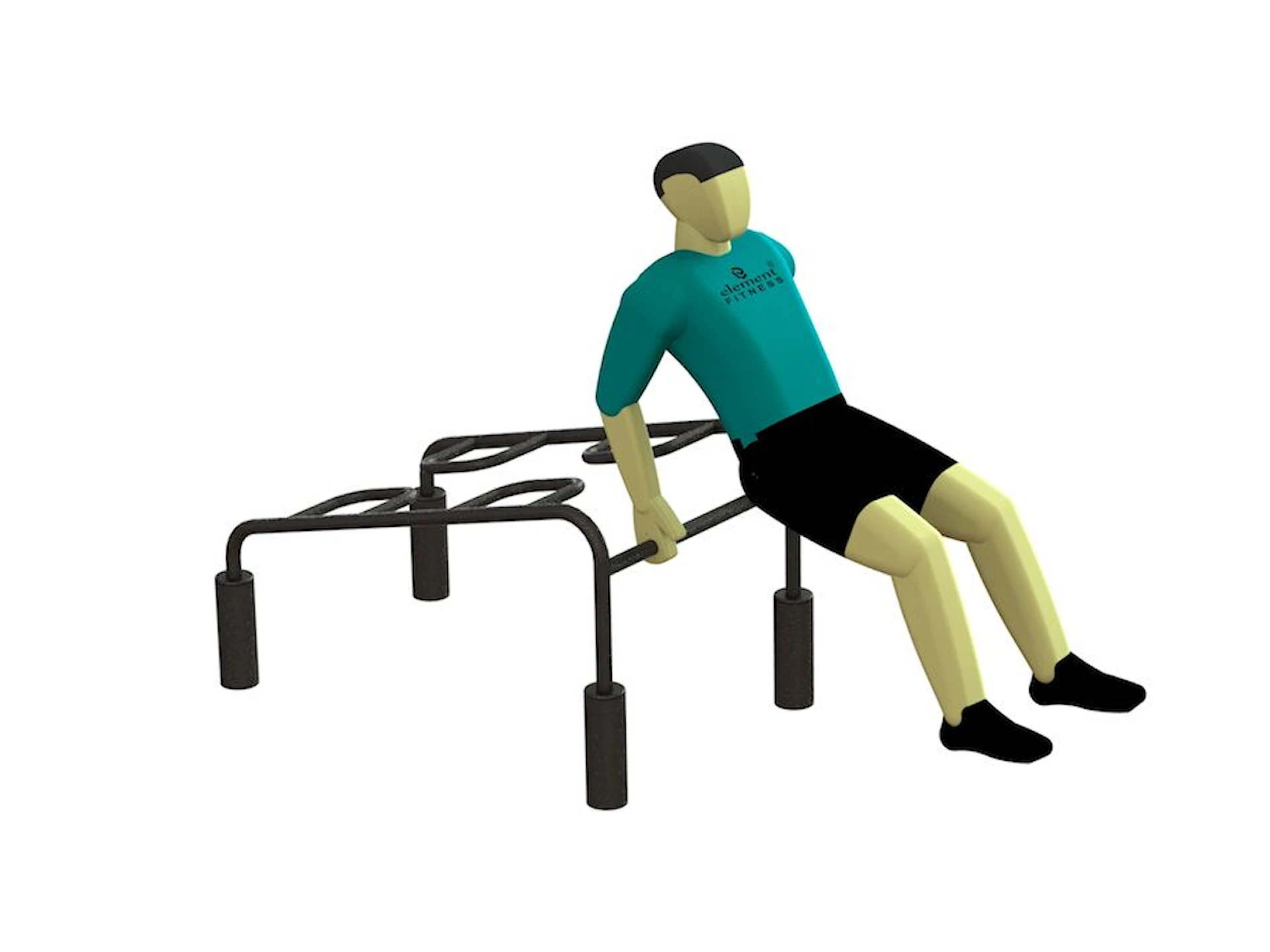 Ninja Push-up Station Hinder | Tress Utemiljö